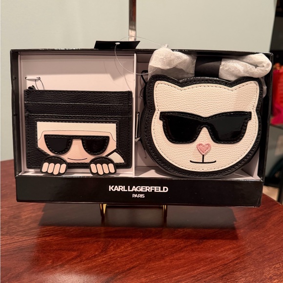 Karl Lagerfeld | Bags | Karl Lagerfeld Mini Cat Cross Bo And Card ...